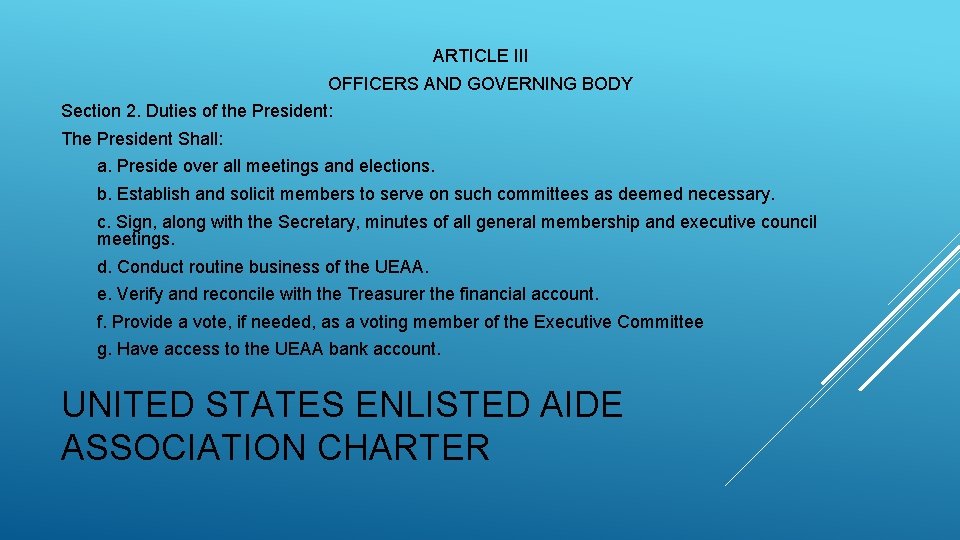 AIR FORCE ENLISTED AIDE ASSOCIATION COA 1 Jan