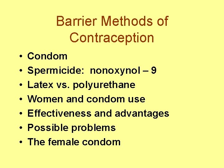 Chapter Eleven Contraception and Birth Control Risk and