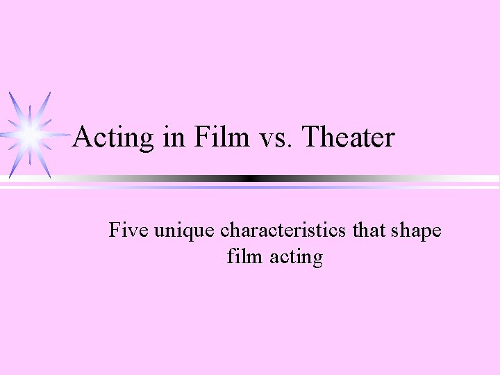 Chapter 4 Production Design Basic tools of production