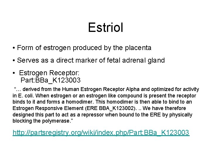 Effective Indicator of Preterm Labor INPUT High Levels