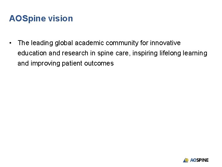 AOSpine Principles Course Introduction and objectives Insert names