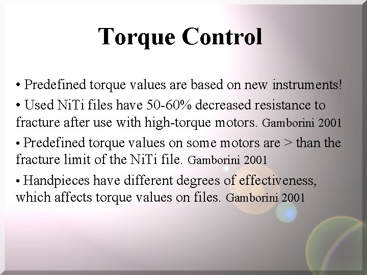 Torque Control Torque Control Predefined torque values are