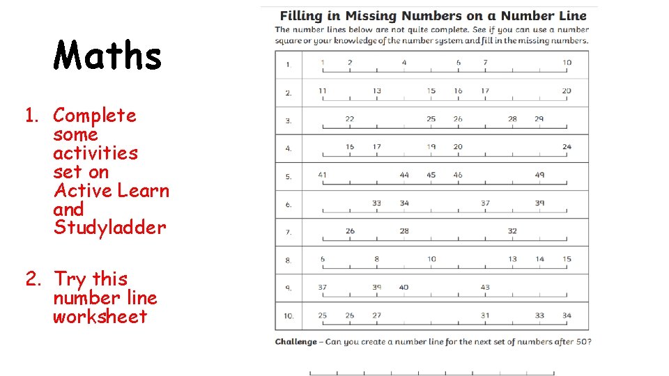 S 2 a Home learning Week beginning 27