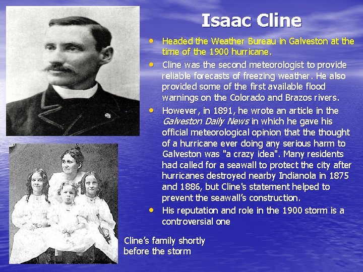 Galveston Hurricane of 1900 The Great Storm September