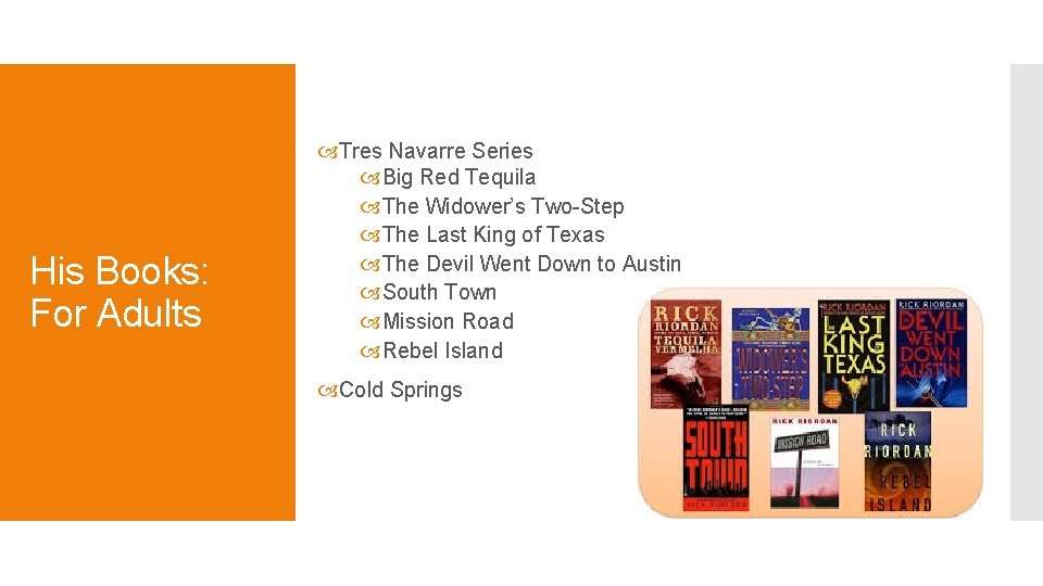 Rick Riordan Author Study Born June 5 1964