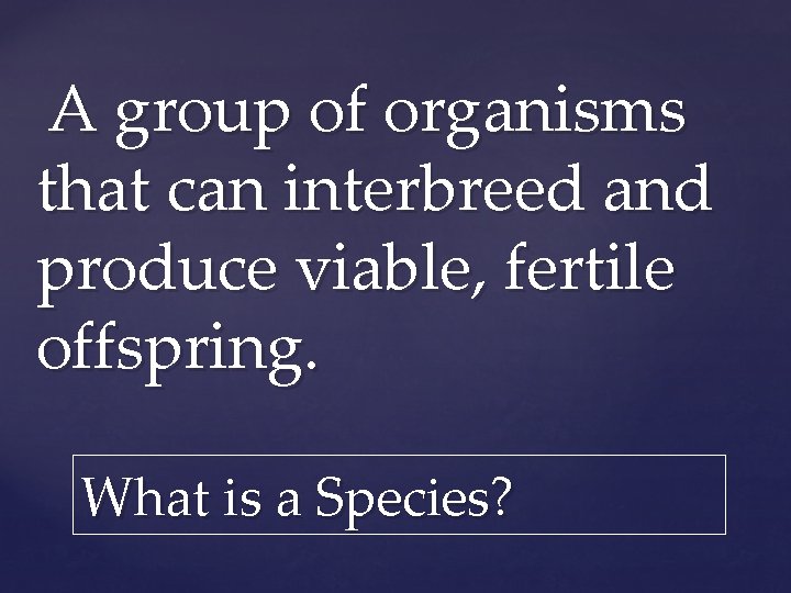 Objective SWBAT explain ways new species are created