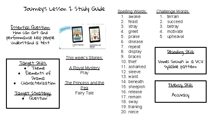 Journeys Lesson 2 Study Guide Essential Question How