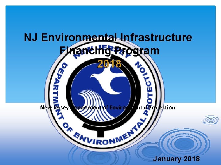 NJ Environmental Infrastructure Financing Program 2018 New Jersey