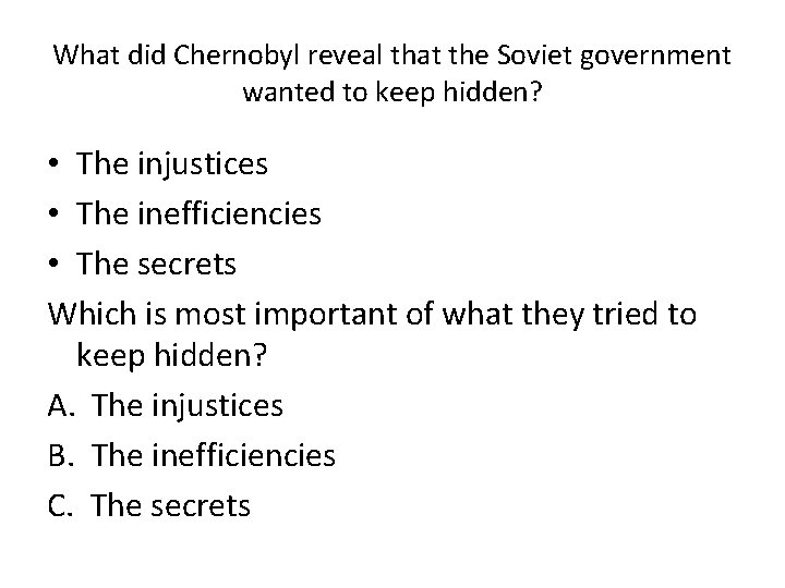 Chernobyl According to Sich the Chernobyl accident exposed