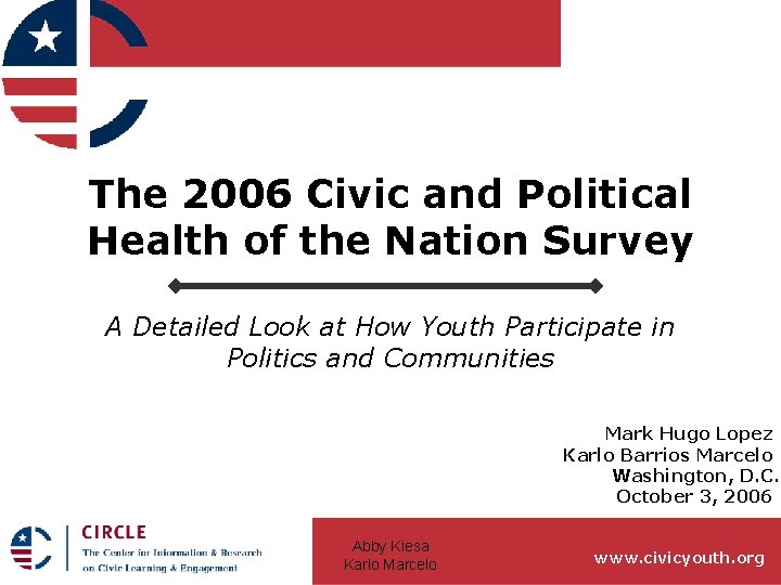 The 2006 Civic and Political Health of the
