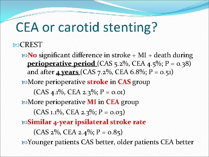Carotid Artery Stenosis Department of Surgery Queen Elizabeth