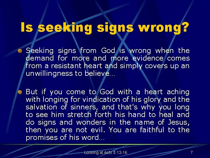 What is the purpose of signs and wonders