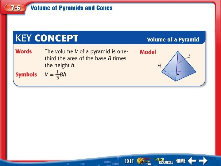 Find the volumes of pyramids and cones cone