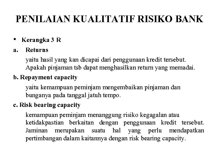 MANAJEMEN RISIKO BANK JENISJENIS RISIKO BANK RISIKO KREDIT