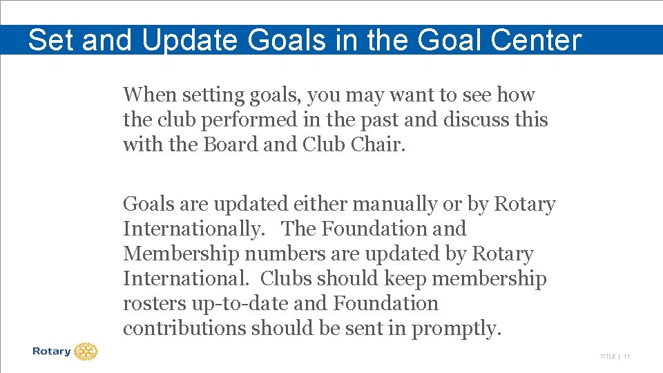 ROTARY CLUB CENTRAL Rotary International District 5000 rotary