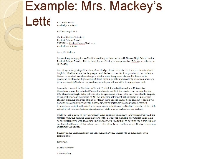 Business Letters and Rsums www english 10 mackey