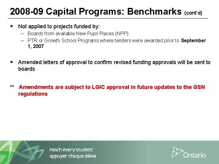 PUT TITLE HERE Update on Capital Programs September