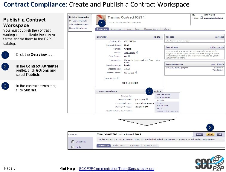 Contract Compliance Create and Publish a Contract Workspace