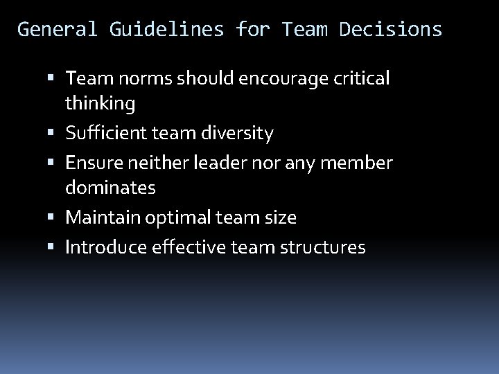 BUILDING THE TEAM What are Teams Groups of