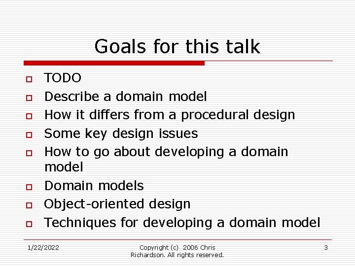 Building a Rich Domain Model Chris Richardson chrischrisrichardson