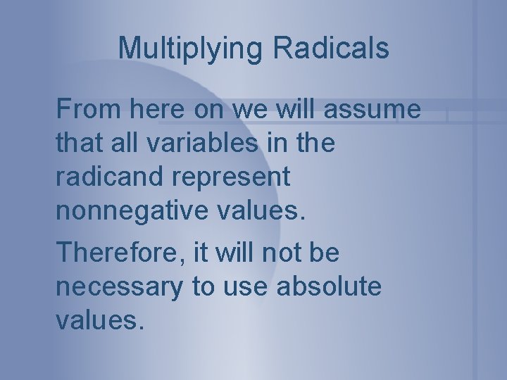Algebra 1 Section 11 3 Product Property of