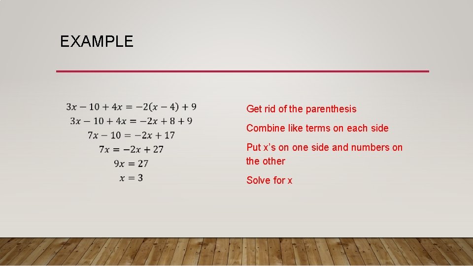 1 3 SOLVING LINEAR EQUATIONS WITH A VARIABLE