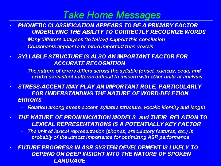 Phonetic Dissection of SwitchboardCorpus Automatic Speech Recognition ...