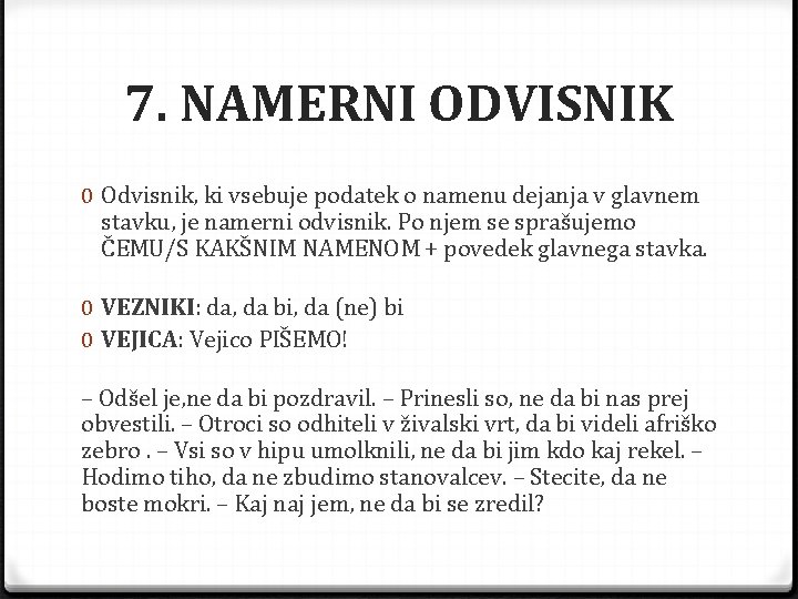 ODVISNIKI hitra razlag a in vaje za vzorec