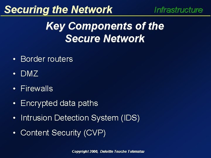 Securing the Borderless Network March 21 2000 Ted