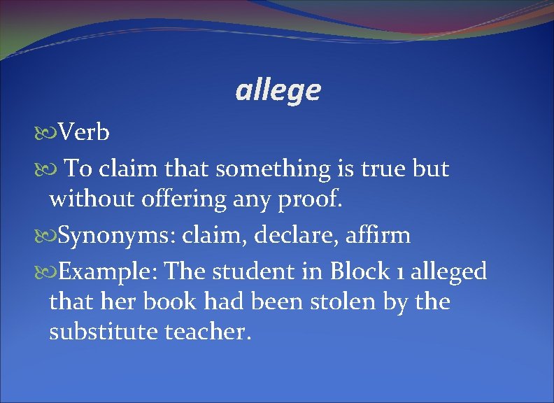 Building an Enriched Vocabulary Lesson 2 abet Verb