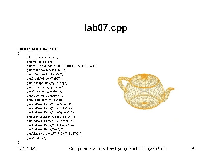 Computer Graphics 5 Lee ByungGook 1212022 Computer Graphics