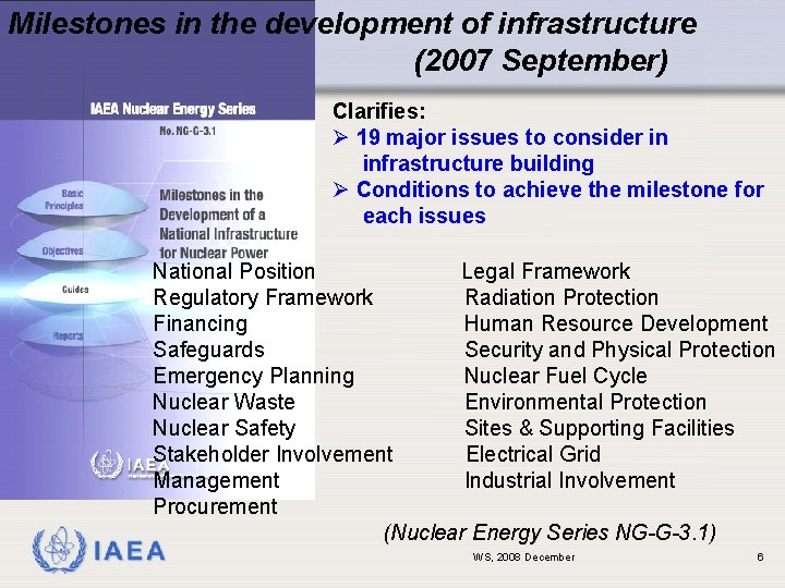 IAEAs Integrated Infrastructure Activities Akira OMOTO Director Division