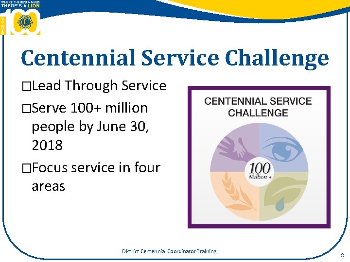 Centennial Celebration Overview Congratulations District Centennial ...