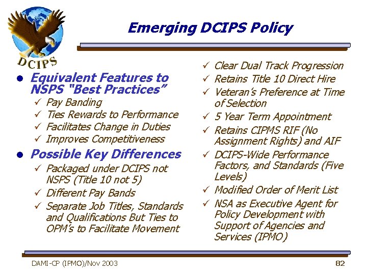 Defense Civilian Intelligence Personnel System Basics Career Management