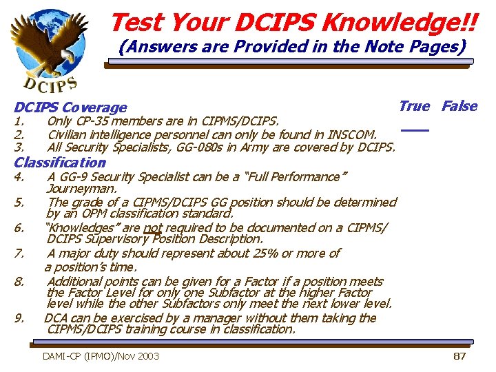 Defense Civilian Intelligence Personnel System Basics Career Management
