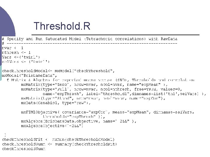 Thresholds and ordinal data Sarah Medland Boulder 2010