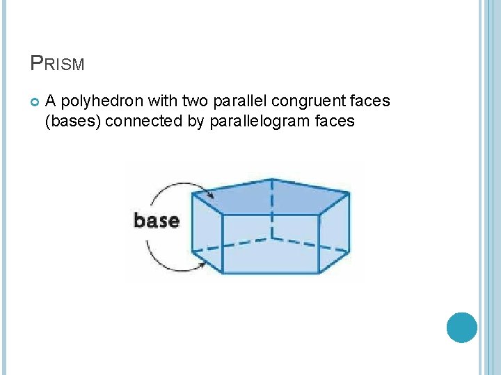2 AND 3 DIMENSIONAL FIGURES POLYGONS A polygon