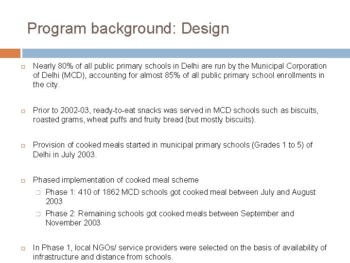 SCHOOL MEALS AND STUDENT PARTICIPATION IN URBAN INDIA