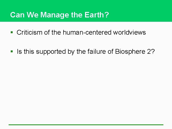Environmental Worldviews Ethics and Sustainability Chapter 25 Core