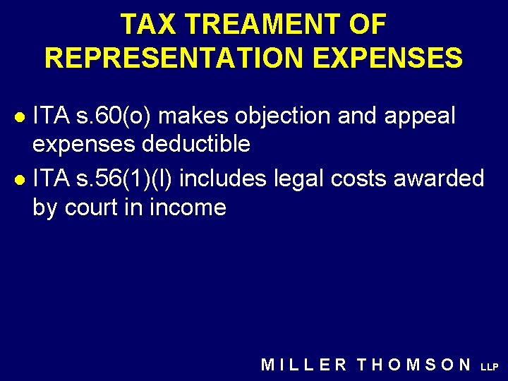 INCOME TAX ASSESSMENTS OBJECTIONS AND APPEALS Robert B
