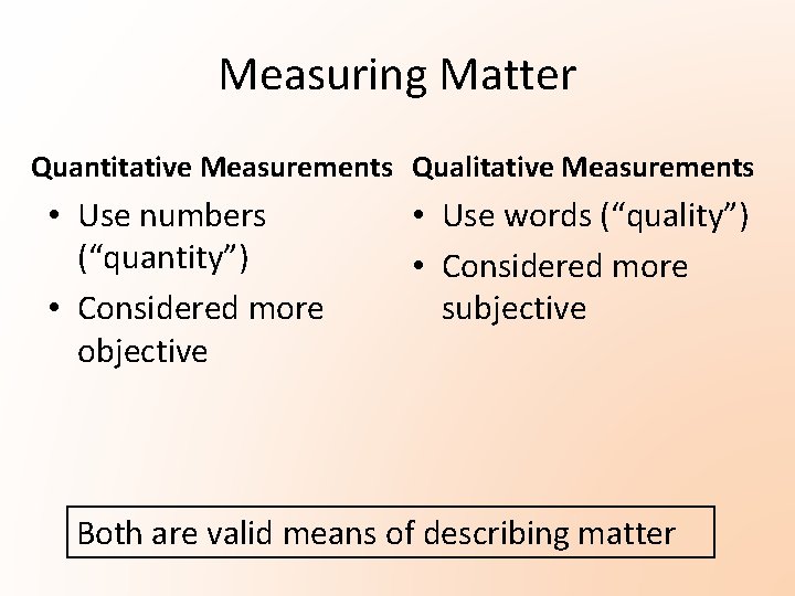 Unit 1 Measuring Matter and Energy Learning Objectives