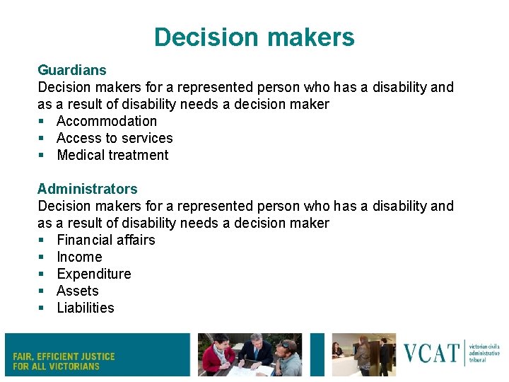 Role of VCAT Member Rodney Page The Victorian