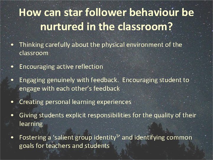 Developing classroom practice Learning lessons from leadership literature