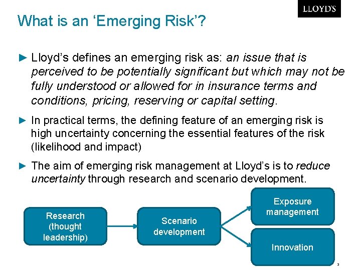 Picture to go here Emerging Risks Nick Beecroft