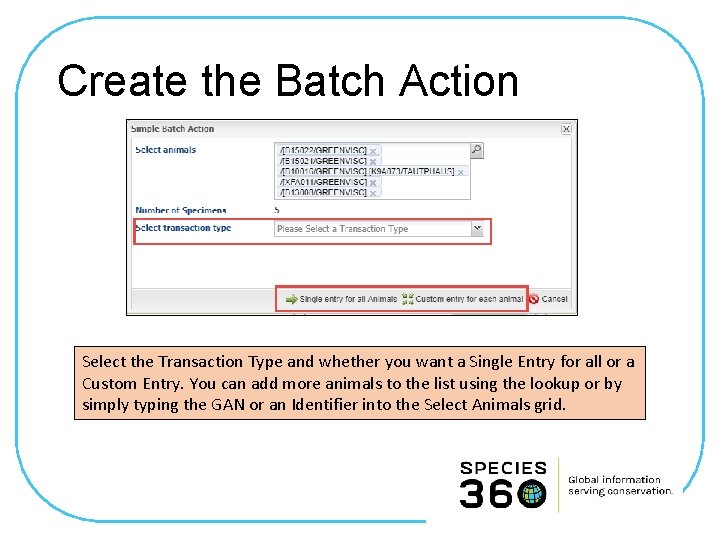 Batch Actions from Enclosure Occupants List ZIMS Updates