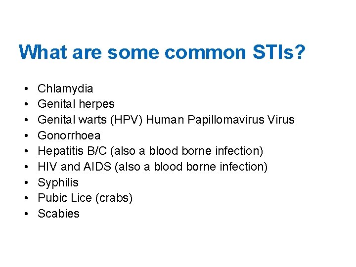 Sexually Transmitted Infections Ground Rules We respect That