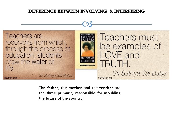 SAI PARENTS LEAD BY EXAMPLE LIFE APPLICATIONS FAITH