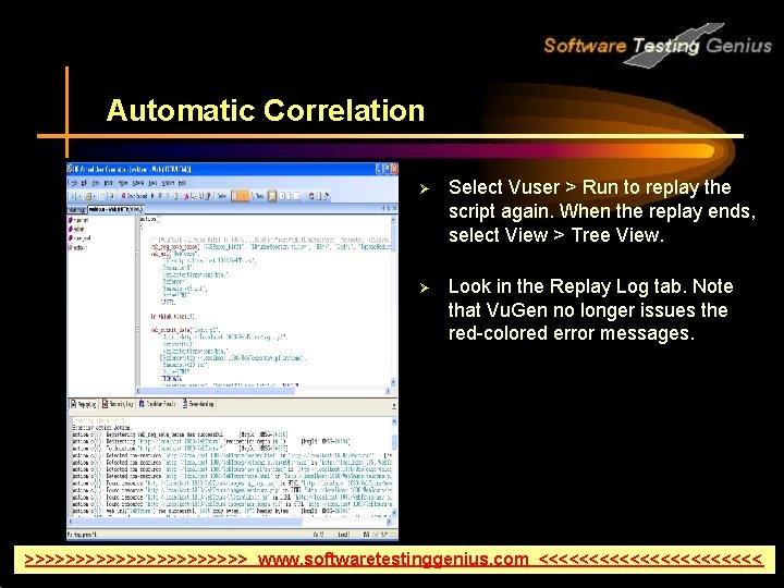Understanding Correlation In HP Load Runner www softwaretestinggenius