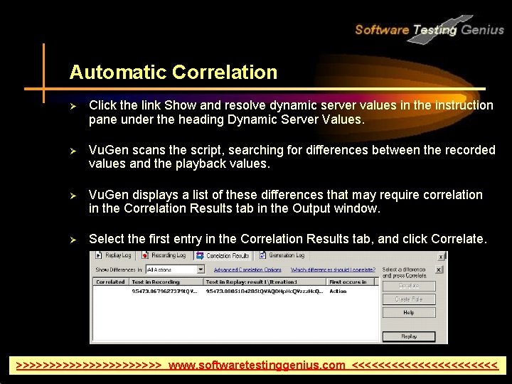 Understanding Correlation In HP Load Runner www softwaretestinggenius