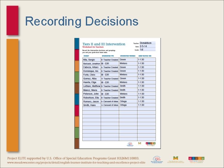 Implementing Structured Data Meetings Middle of Year MOY